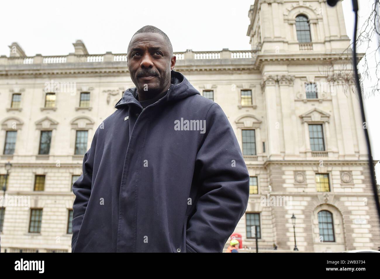 London, England, UK. 8th Jan, 2024. Actor IDRIS ELBA appears at ...