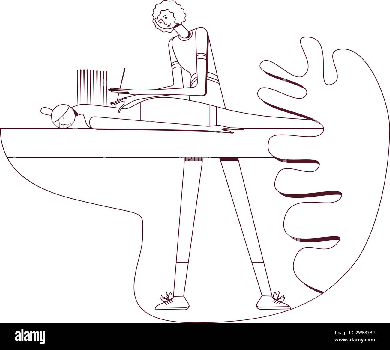 Acupuncture drawing hi-res stock photography and images - Alamy