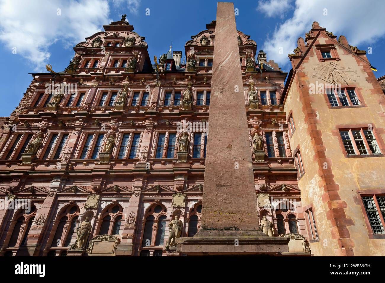 Heidelberg castle, Courtyard with the Friedrich building, Heidelberg ...