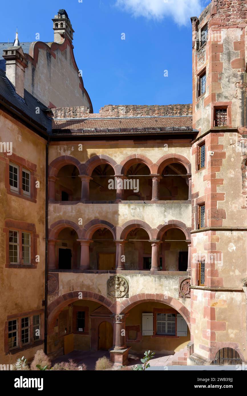 Heidelberg castle, Glass Hall arcade, Heidelberg, Baden Wurttemberg ...