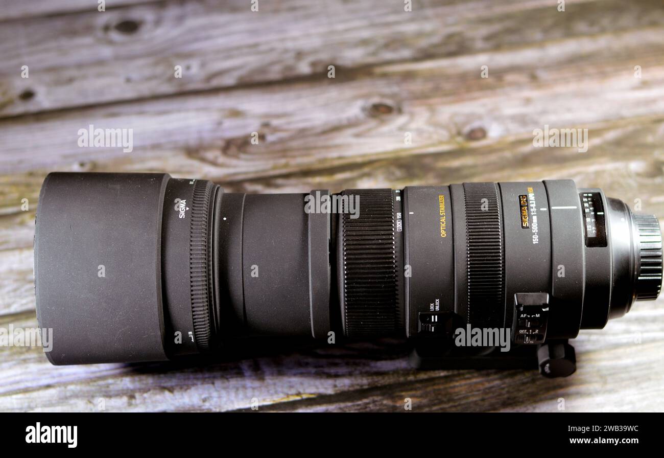 Cairo, Egypt, January 6 2024: The Sigma APO 150-500mm F5-6.3 DG OS HSM ...