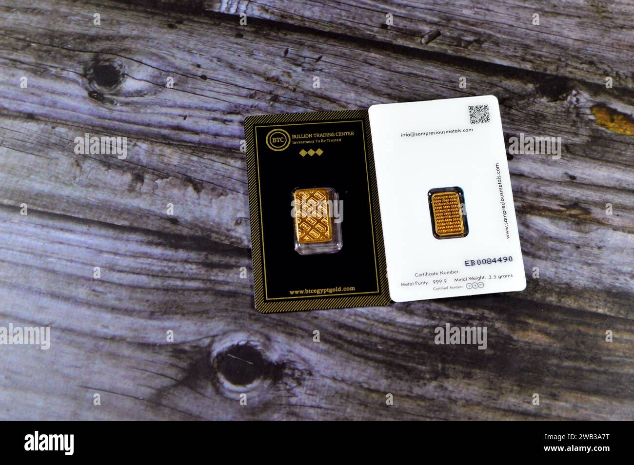 Cairo, Egypt, January 6 2024: BTC Bullion Trading Center and SAM ...