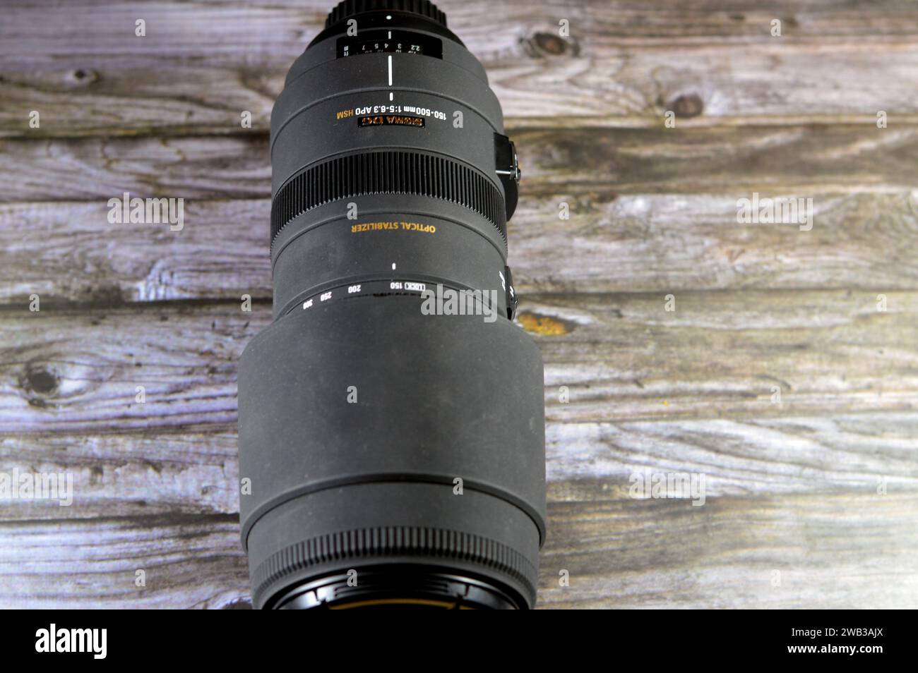 Cairo, Egypt, January 6 2024: The Sigma APO 150-500mm F5-6.3 DG OS HSM ...