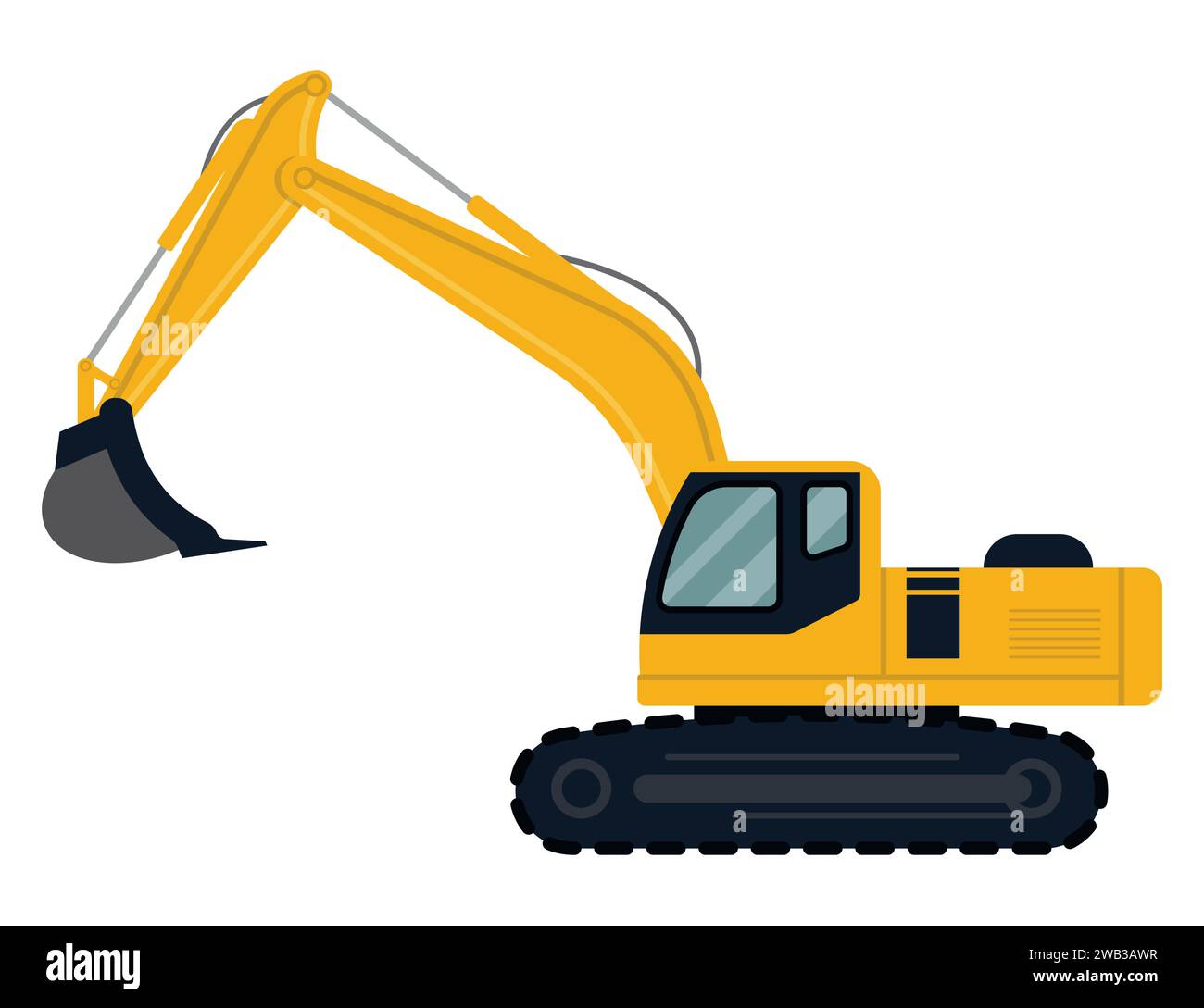 Side view excavator hi-res stock photography and images - Alamy