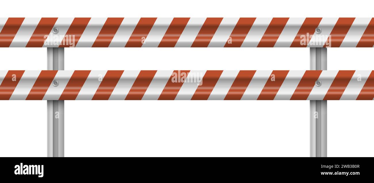 Guard rail road fence steel barrier. Metallic road barrier fence ...