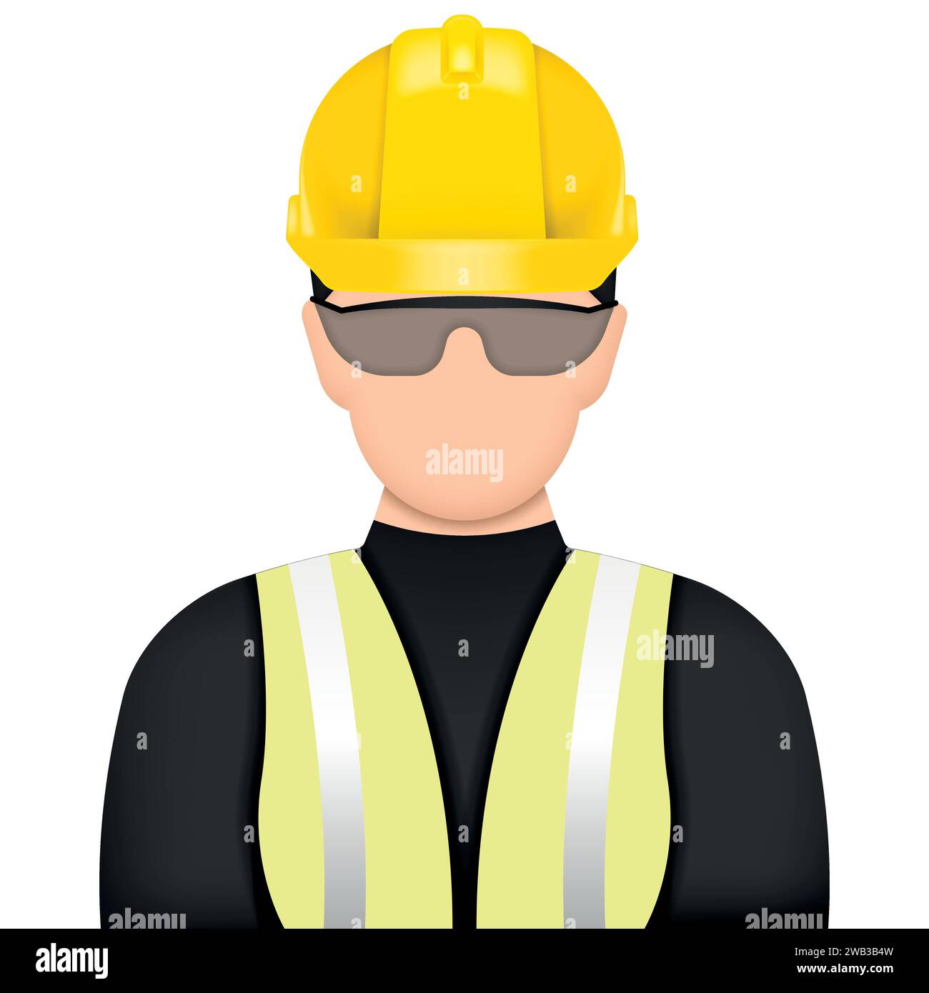 Professional Heavy Industry Engineer. Worker Wearing Safety Uniform. Construction worker icon ...