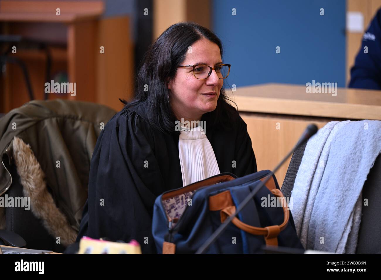 Nivelles, Belgium. 08th Jan, 2024. Lawyer Delphine Paci pictured during ...