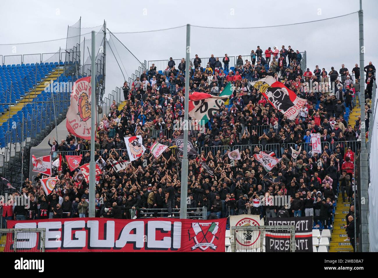 Supporters of SSC Bari during the Italian Serie B soccer championship ...