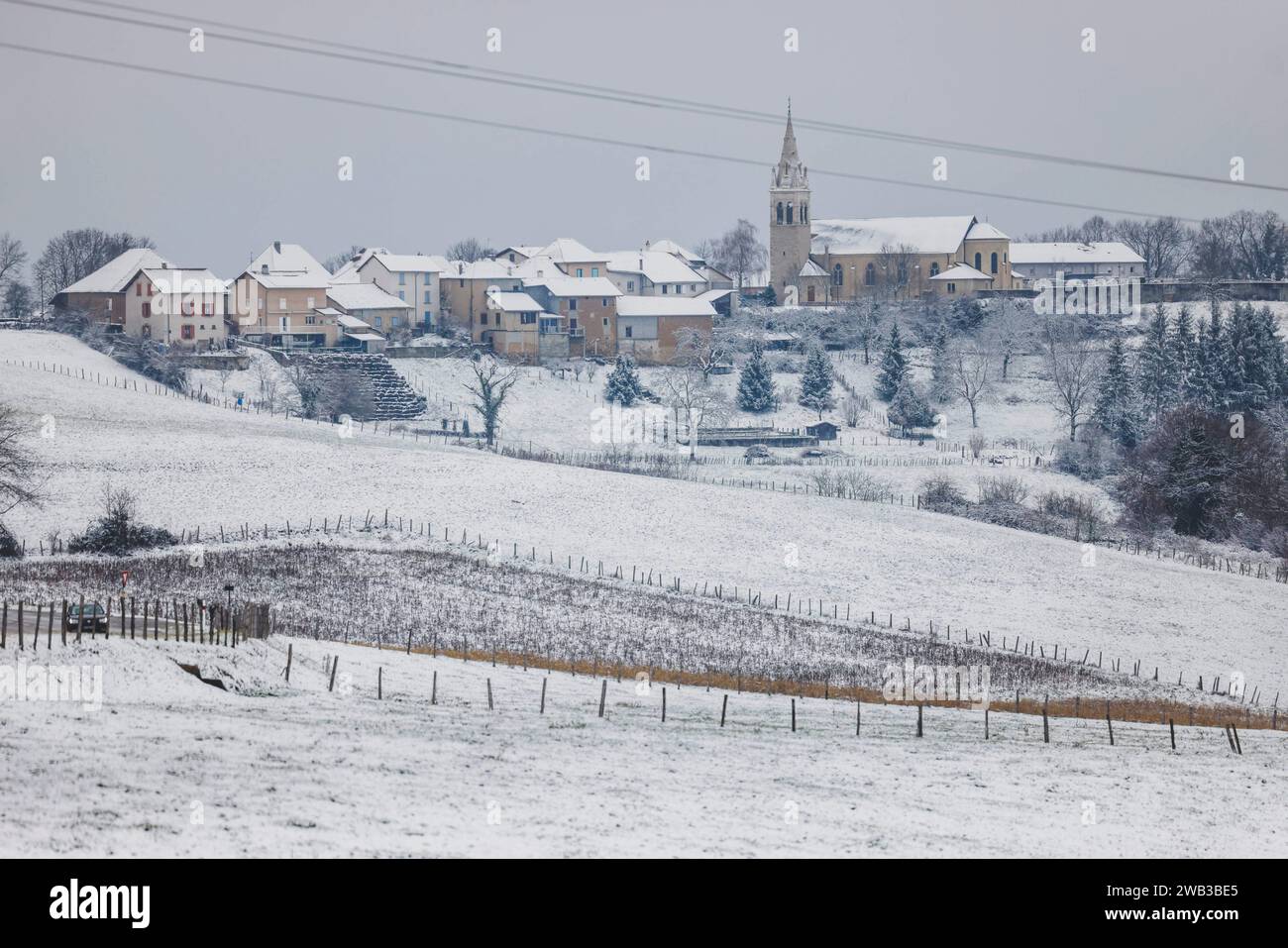 © PHOTOPQR/LE DAUPHINE/Jean-Baptiste BORNIER ; La Bâtie-Divisin ; 08/01 ...