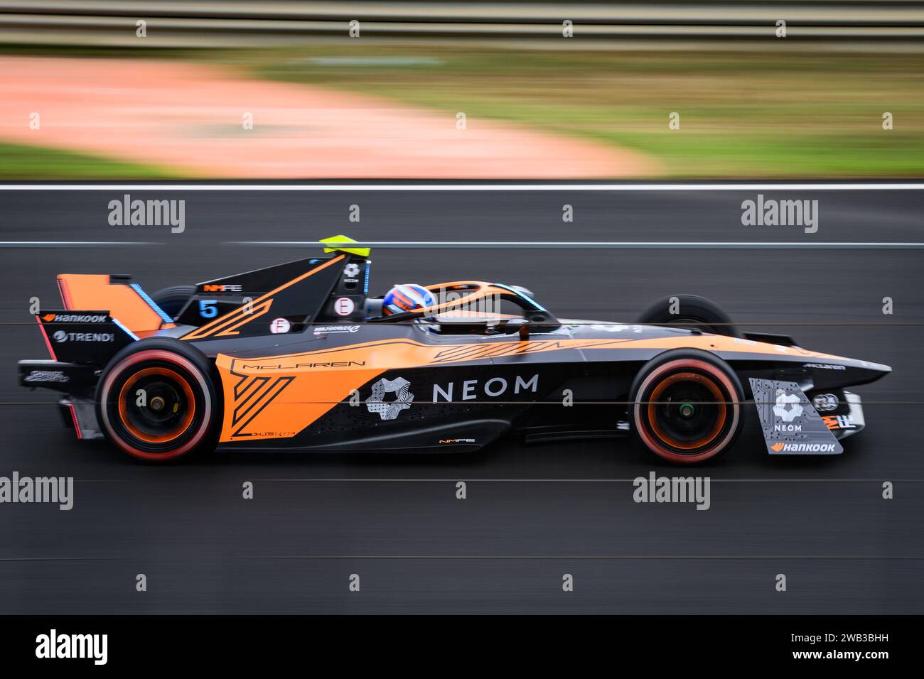 MCLAREN Formula E electric car training on Ricardo Tormo Circuit of ...