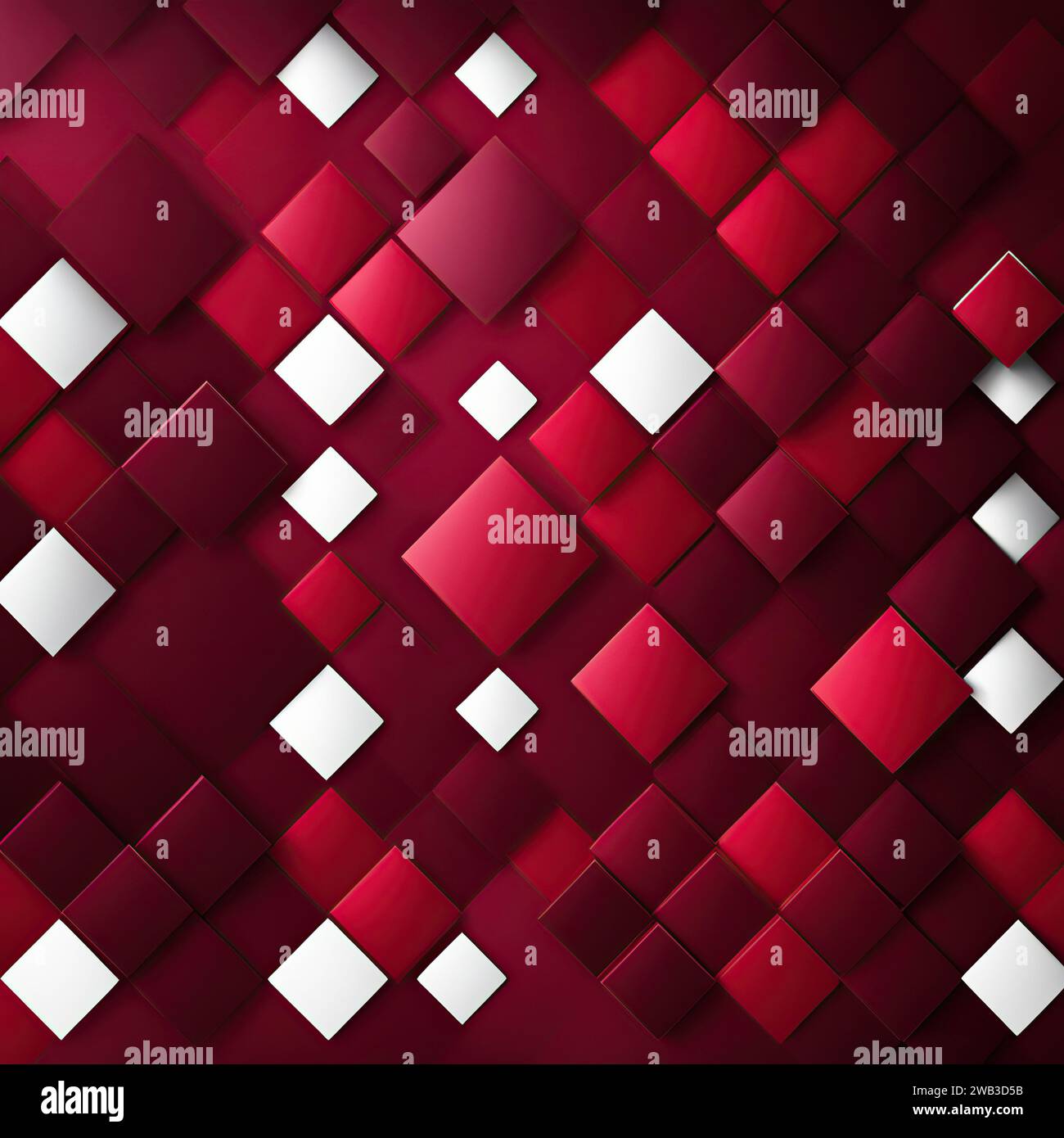 Abstract red background with squares. Gradient mesh Stock Photo - Alamy