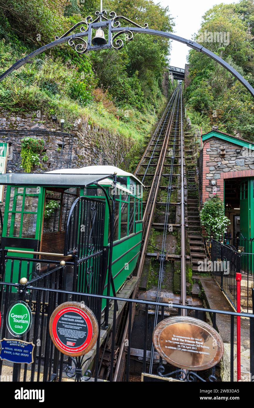 Lynton And Lynmouth Cliff Railway, Lynton And Lynmouth, Devon, UK ...