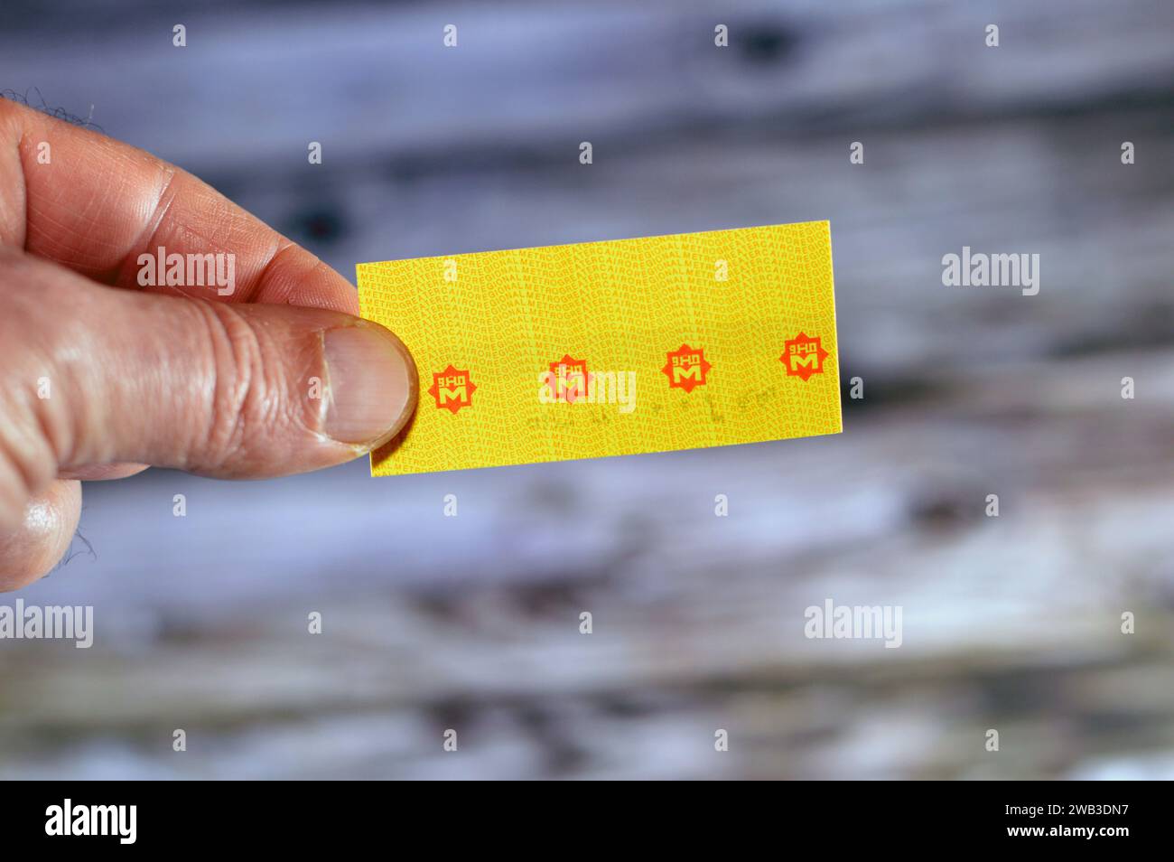 Cairo, Egypt, January 6 2024: Cairo Metro underground subway ticket ...