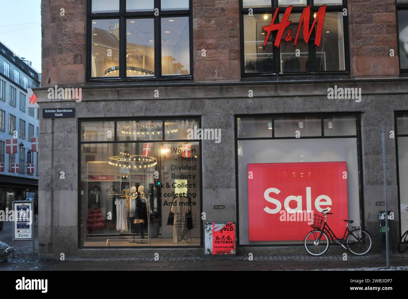 Copenhagen, Denmark /08 January 2024/. Sale at swedish retail store in ...