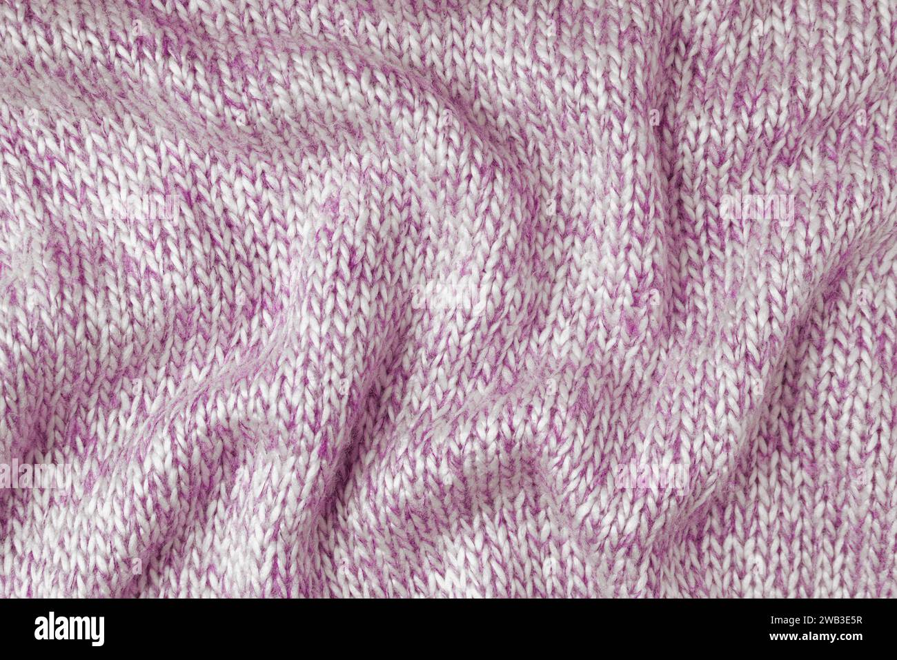 Pink and white color melange knitting cashmere wool cloth texture ...