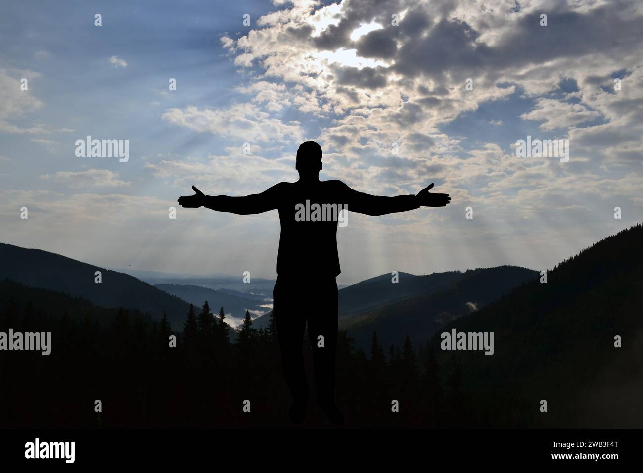 Hand silhouette person sport summer hi-res stock photography and images ...