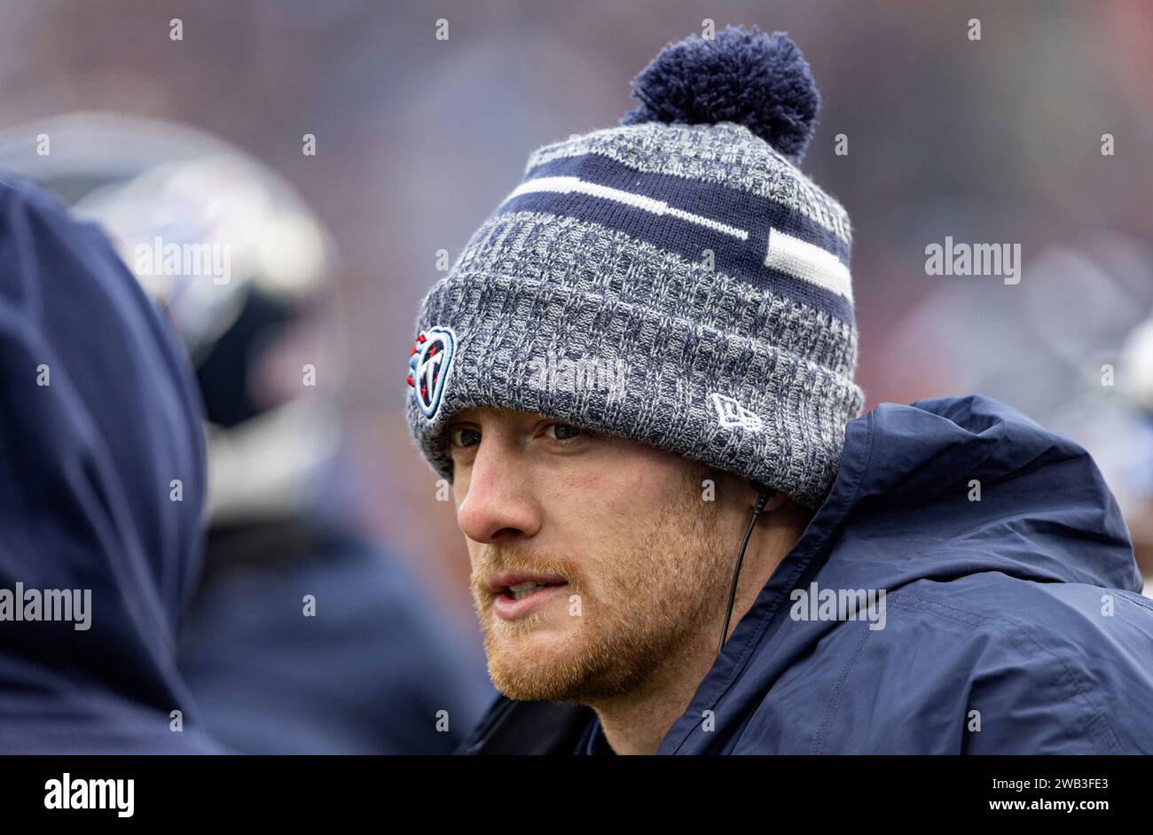 Tennessee Titans quarterback Will Levis (8) watches play during their ...