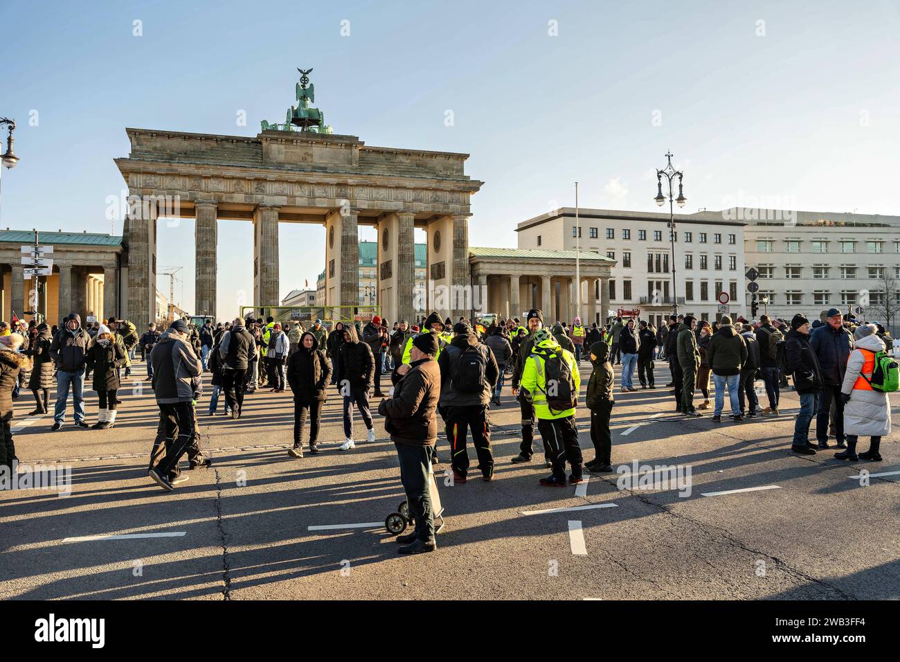 08.01.2024,Berlin,Bauern-Protest in der Deutschen Hauptstadt ...