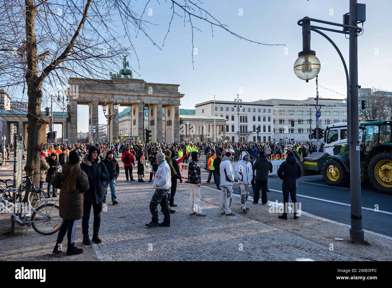 08.01.2024,Berlin,Bauern-Protest in der Deutschen Hauptstadt ...