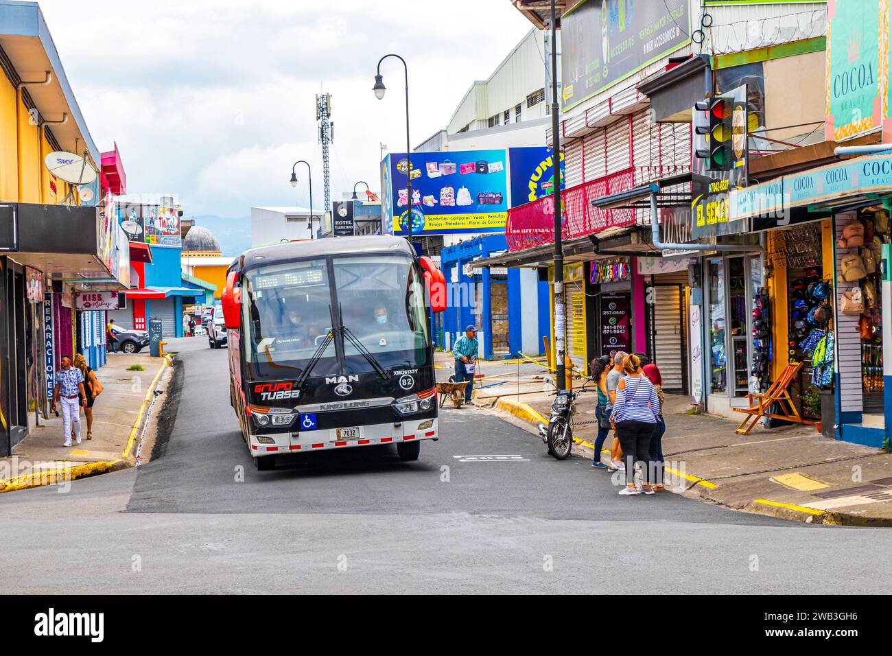 San José Costa Rica 04. January 2021 Colorful Bus Busses In Busy ...