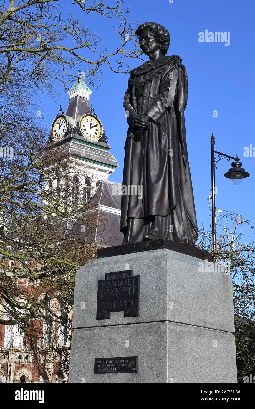 Margaret Thatcher statue Grantham Lincs. 2024 Stock Photo - Alamy