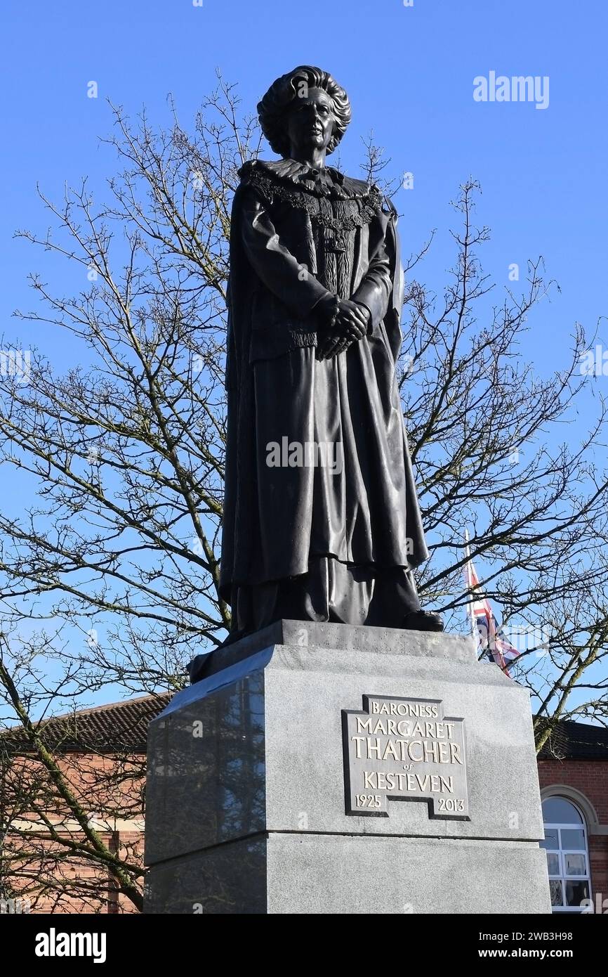 Margaret Thatcher statue Grantham Lincs. 2024 Stock Photo - Alamy