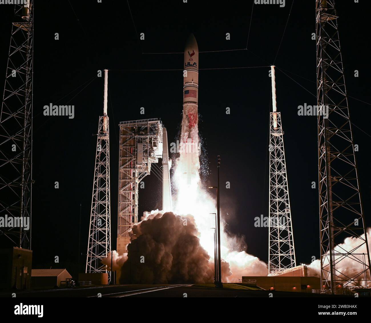 A United Launch Alliance (ULA) Vulcan rocket launches at 2:18 AM on its ...