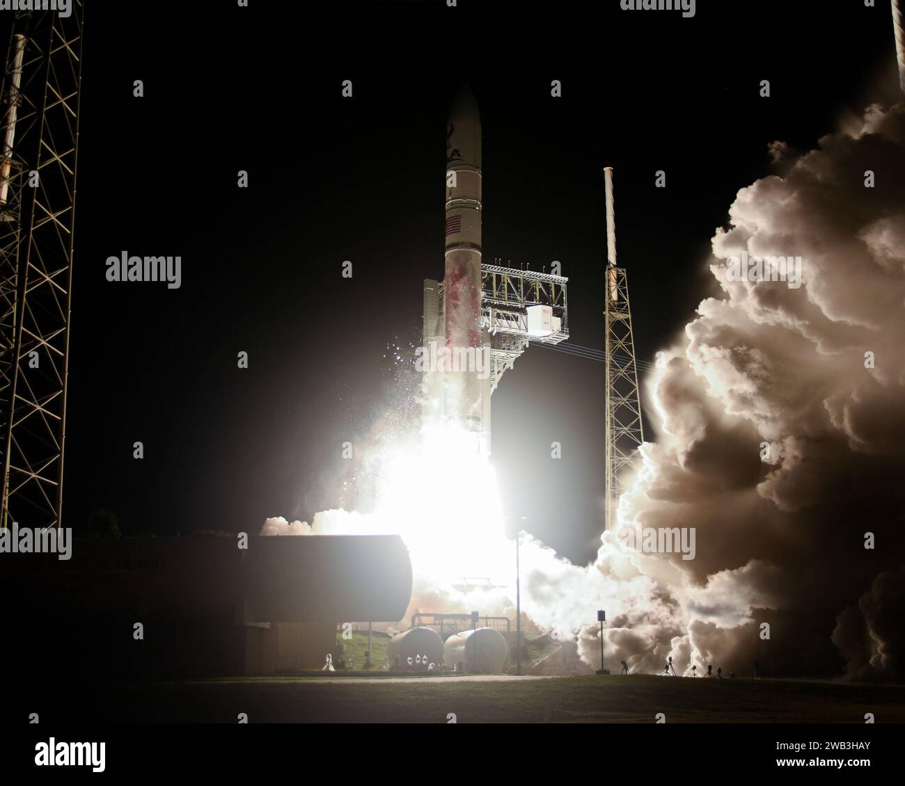 A United Launch Alliance (ULA) Vulcan rocket launches at 2:18 AM on its ...