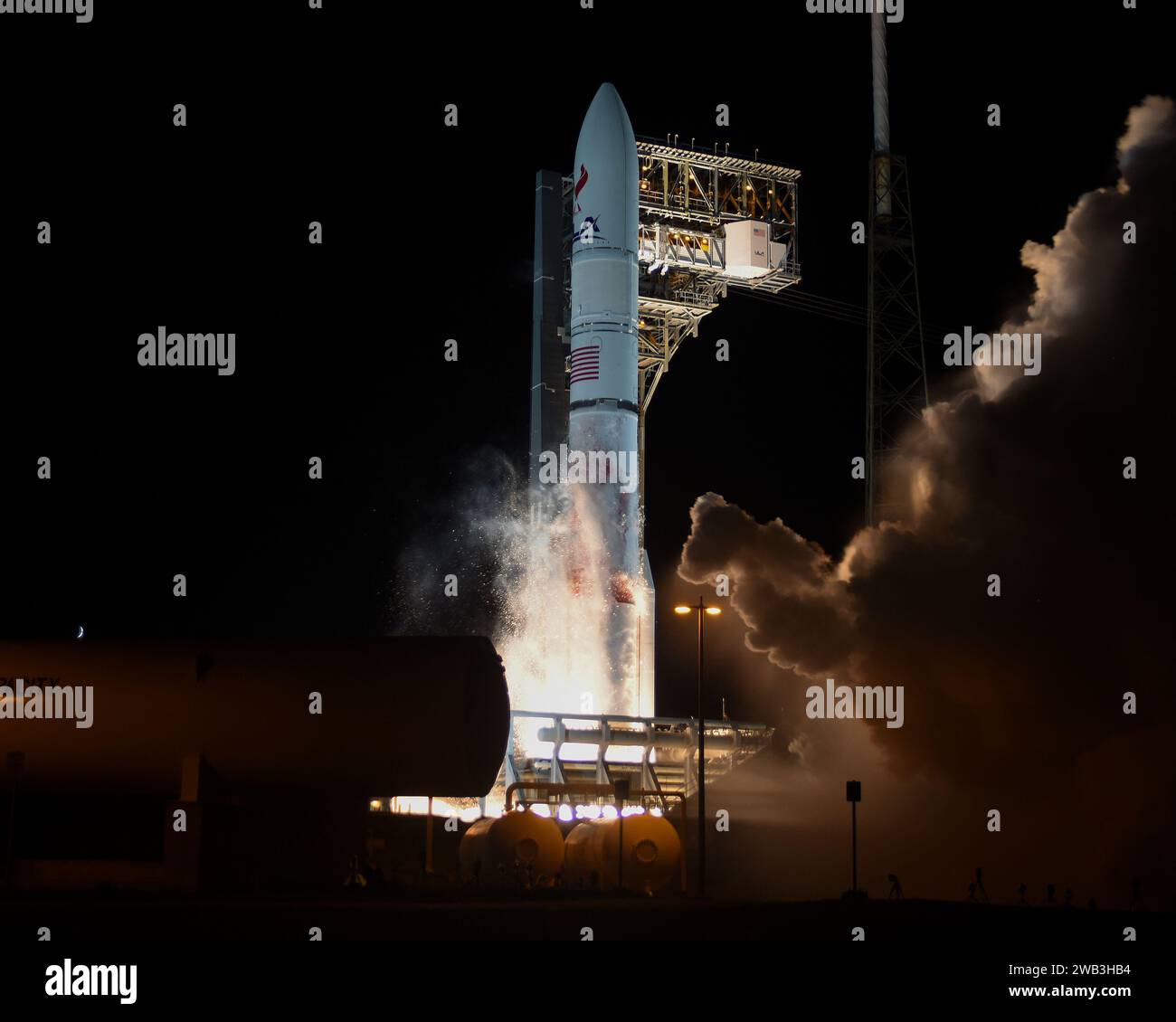 A United Launch Alliance (ULA) Vulcan rocket launches at 2:18 AM on its ...
