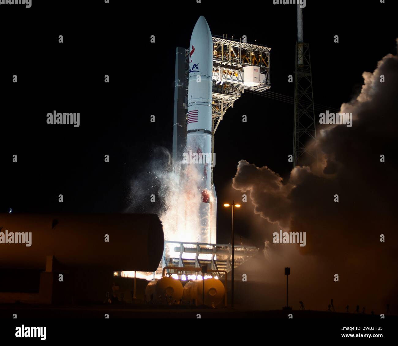 A United Launch Alliance (ULA) Vulcan rocket launches at 2:18 AM on its ...