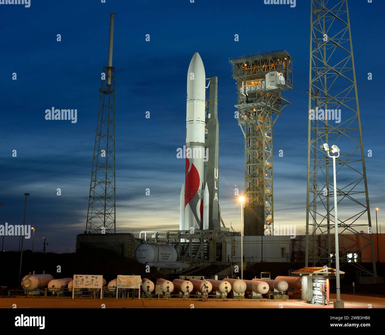 A United Launch Alliance (ULA) Vulcan rocket is prepared for its maiden ...