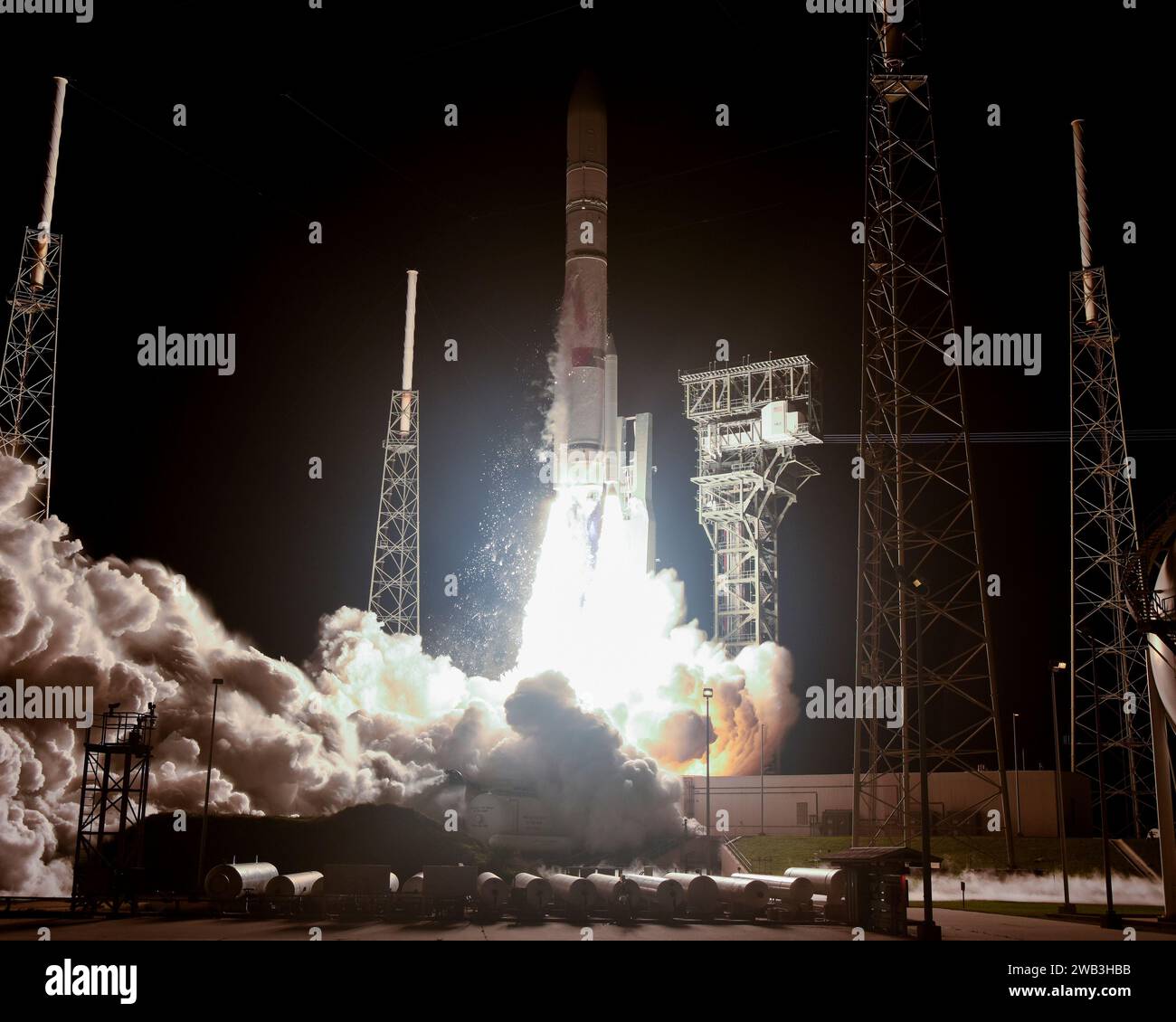 A United Launch Alliance (ULA) Vulcan rocket launches at 2:18 AM on its ...