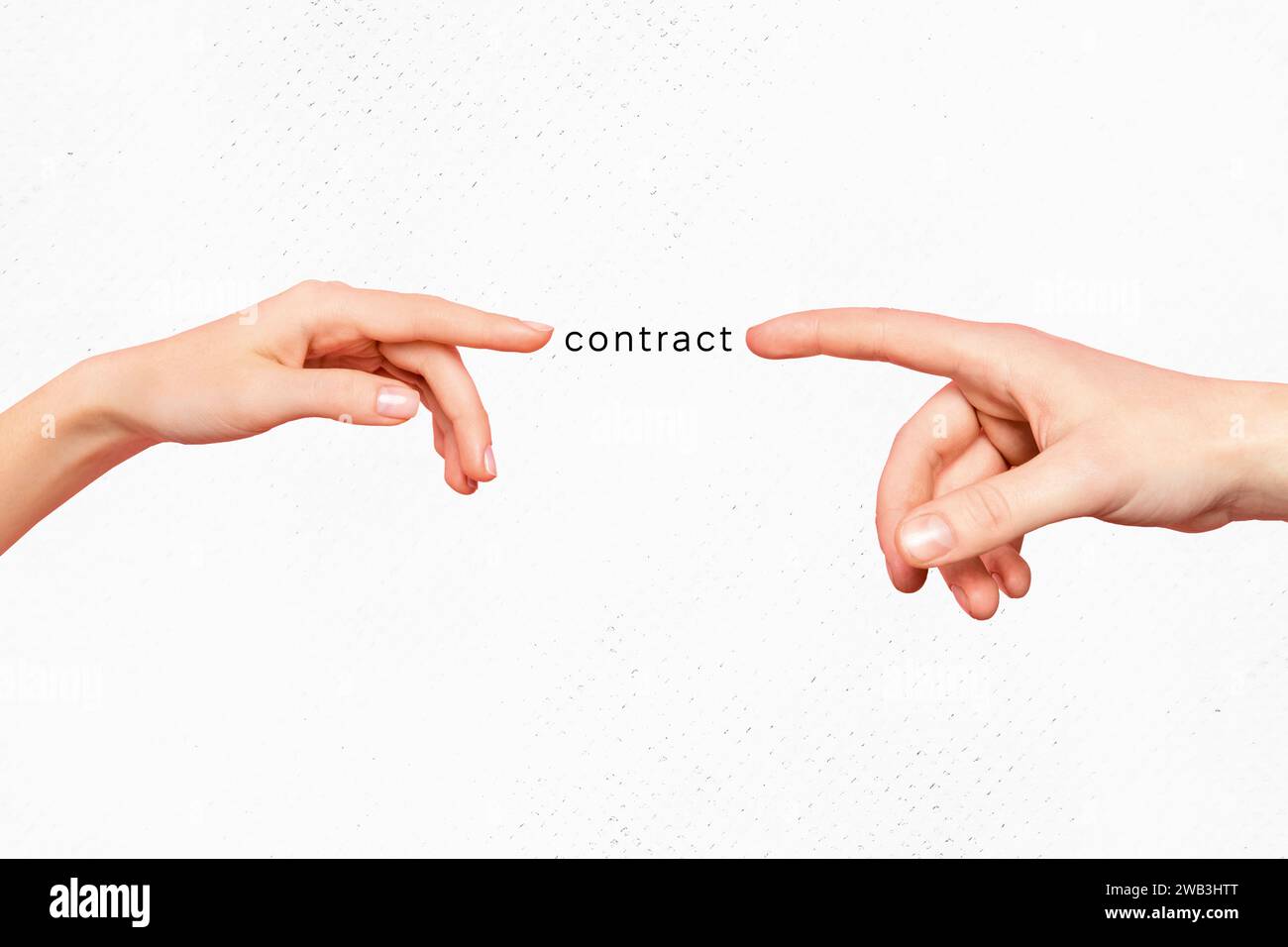 Creative collage picture illustration two human hands try touch ...