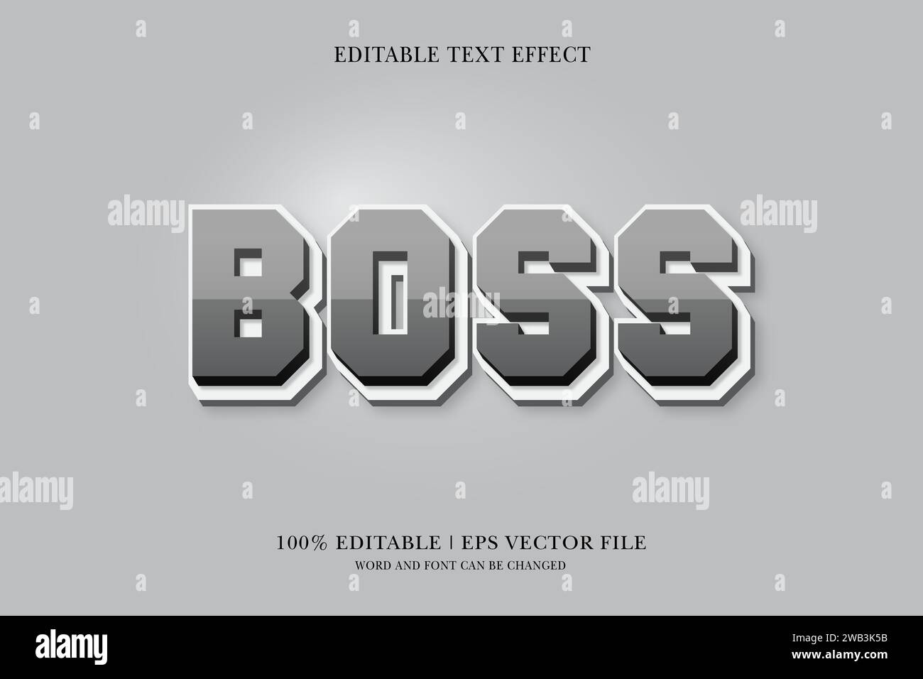 Boss 3d text effect hi-res stock photography and images - Alamy