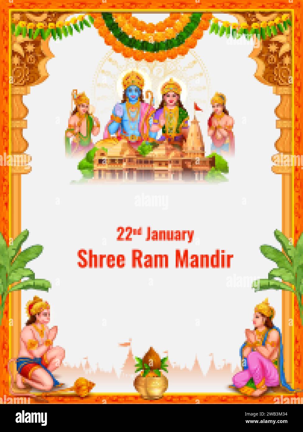 illustration of religious background of Shri Ram Janmbhoomi Teerth Kshetra Ram Mandir Temple in ...