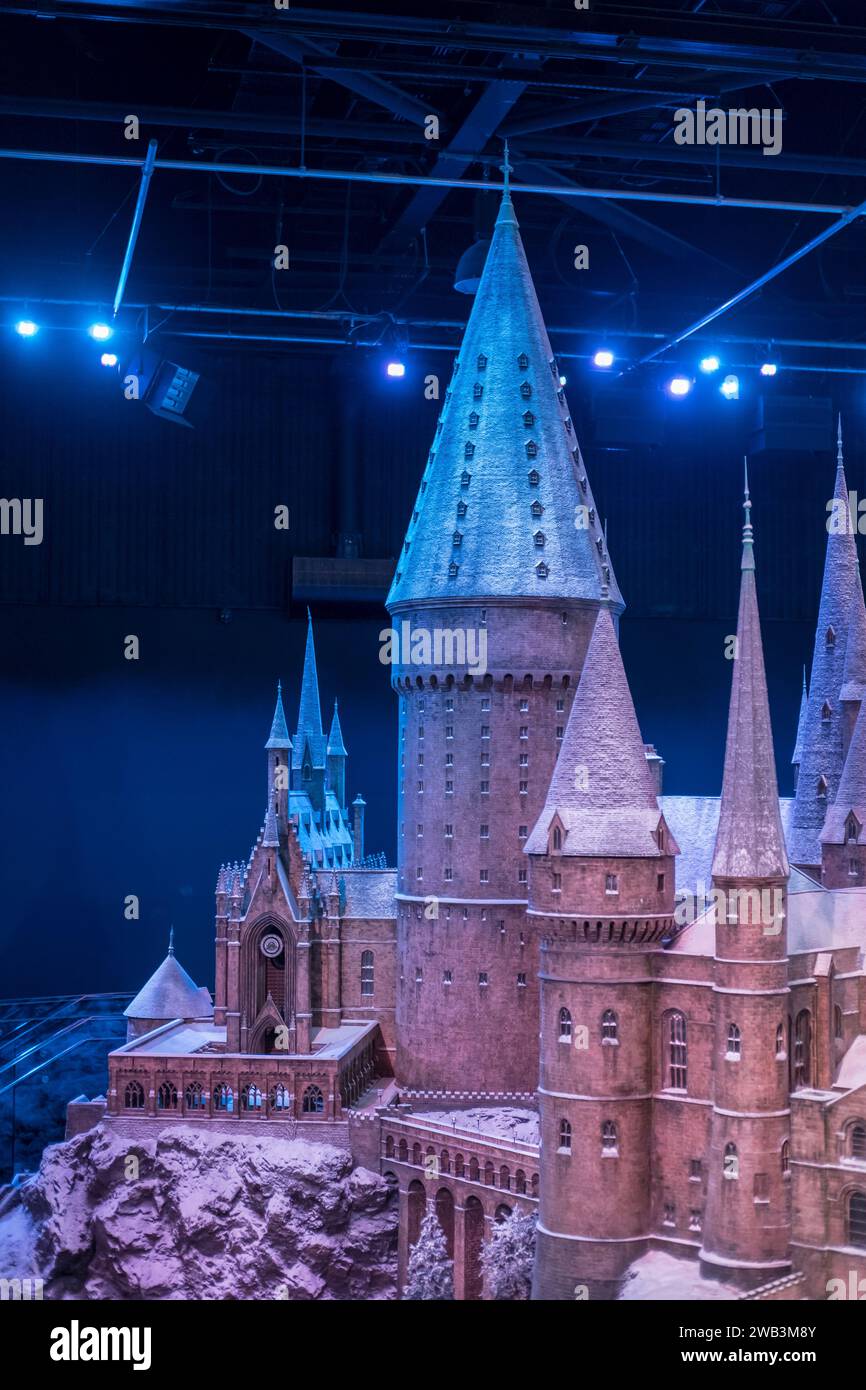 London, England - 18 November 2017: A model of Hogwarts in Warner ...