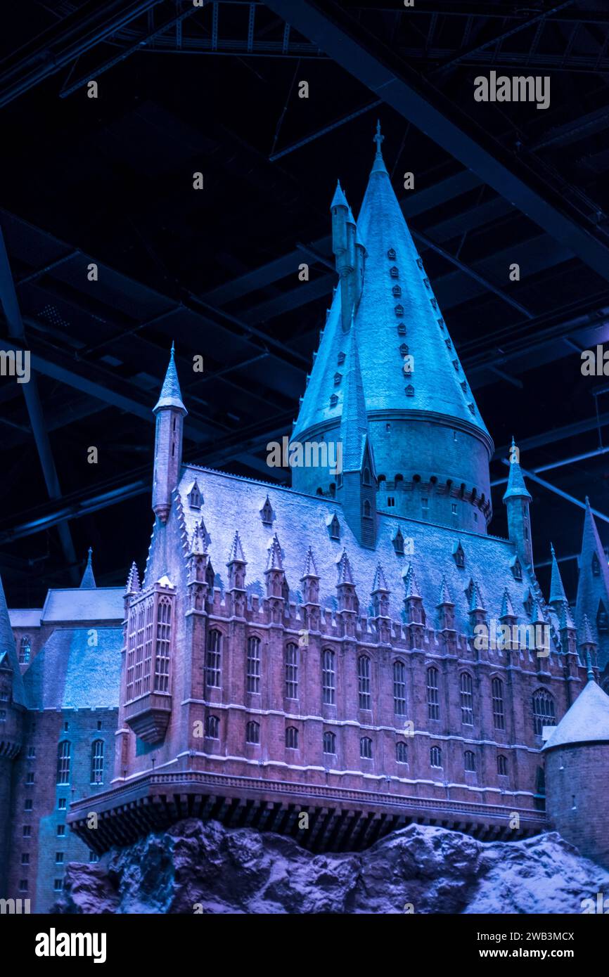 London, England - 18 November 2017: A model of Hogwarts in Warner ...