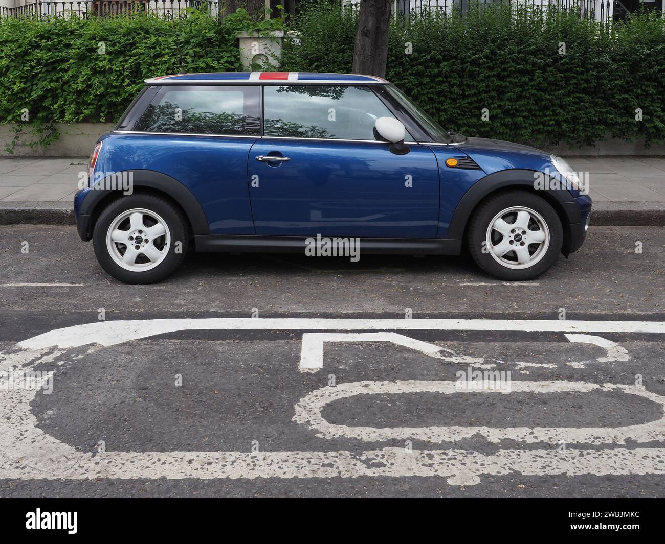 Blue mini car hi-res stock photography and images - Alamy