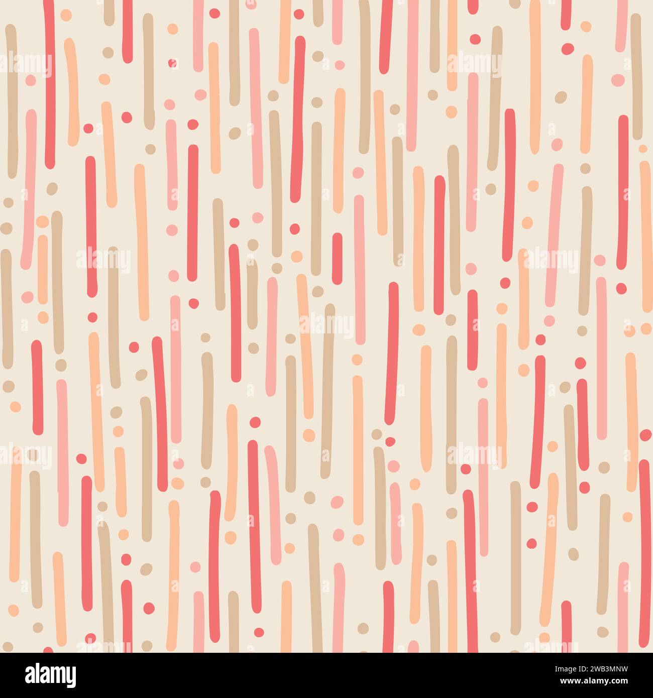 Seamless vector pattern with Hand drawn parallel dashed lines peach ...