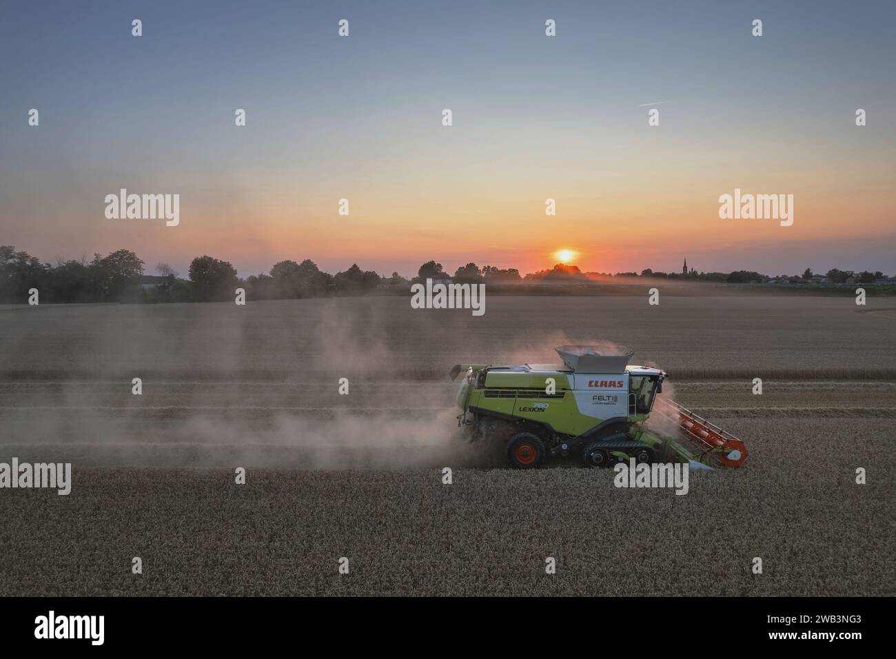 Soarza, Italy - June 23 2023 Claas 780 Lexion Combine Harvester ...