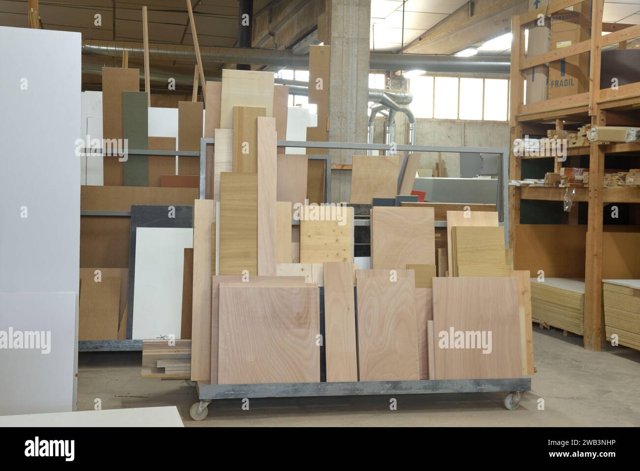 wood storage in a carpentry shop Stock Photo - Alamy