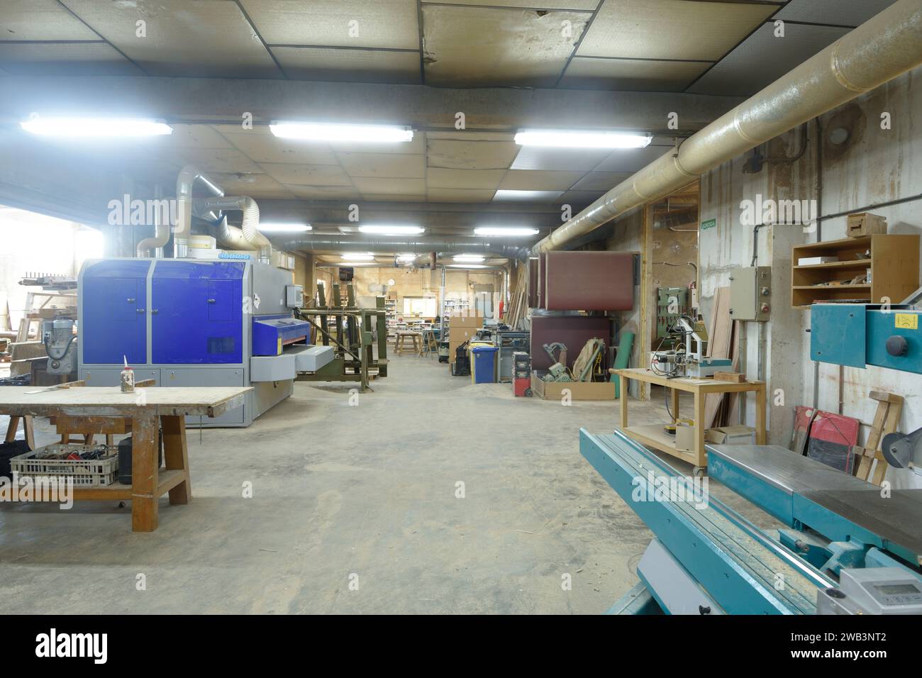 interior view of a carpentry industry Stock Photo - Alamy