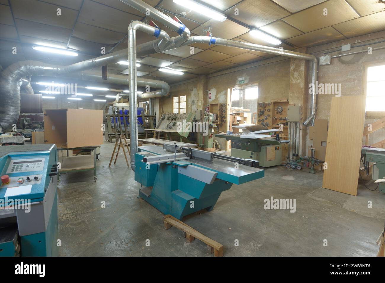 interior view of a carpentry industry Stock Photo - Alamy
