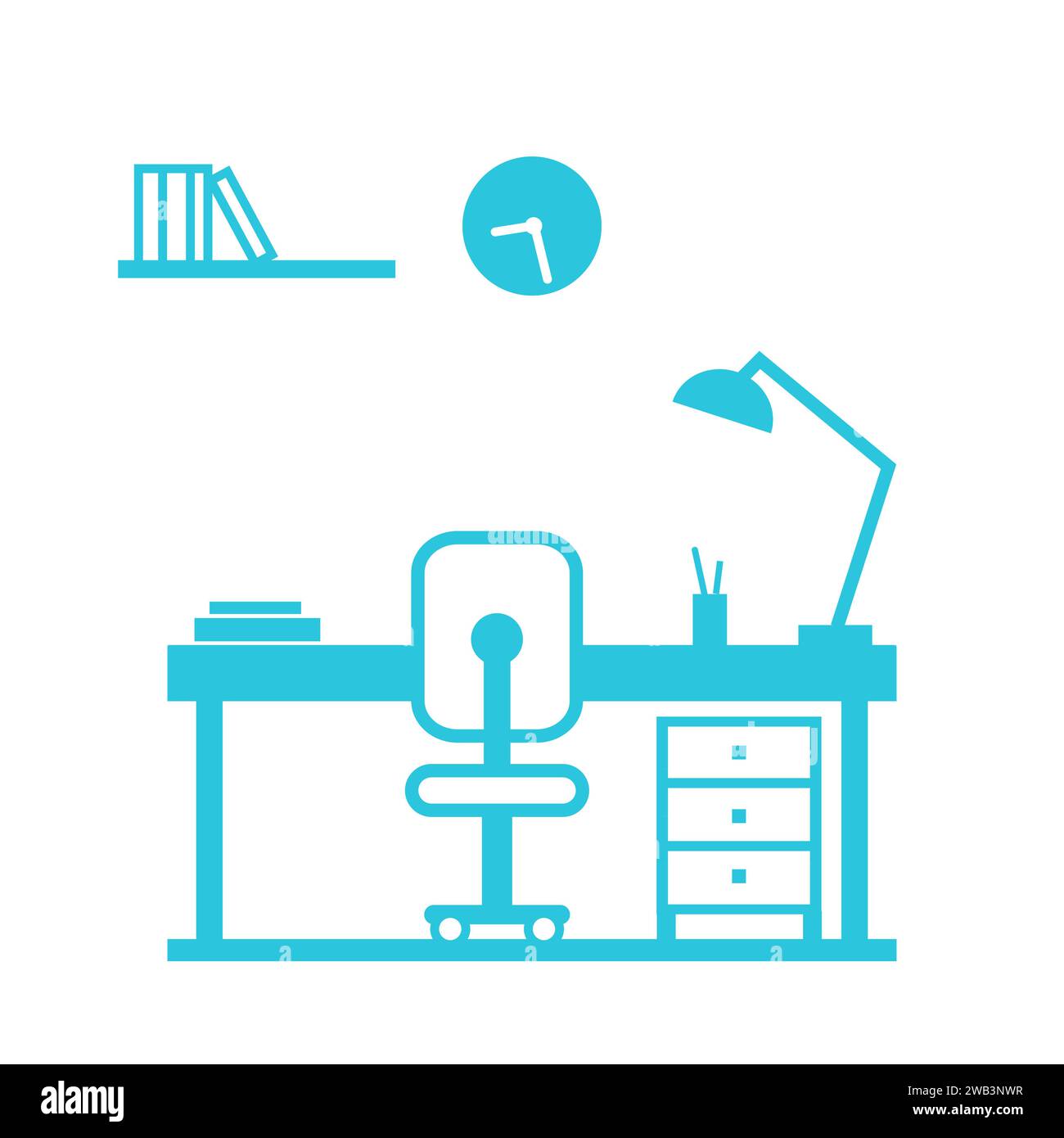 Desk aerial research Stock Vector Images - Alamy