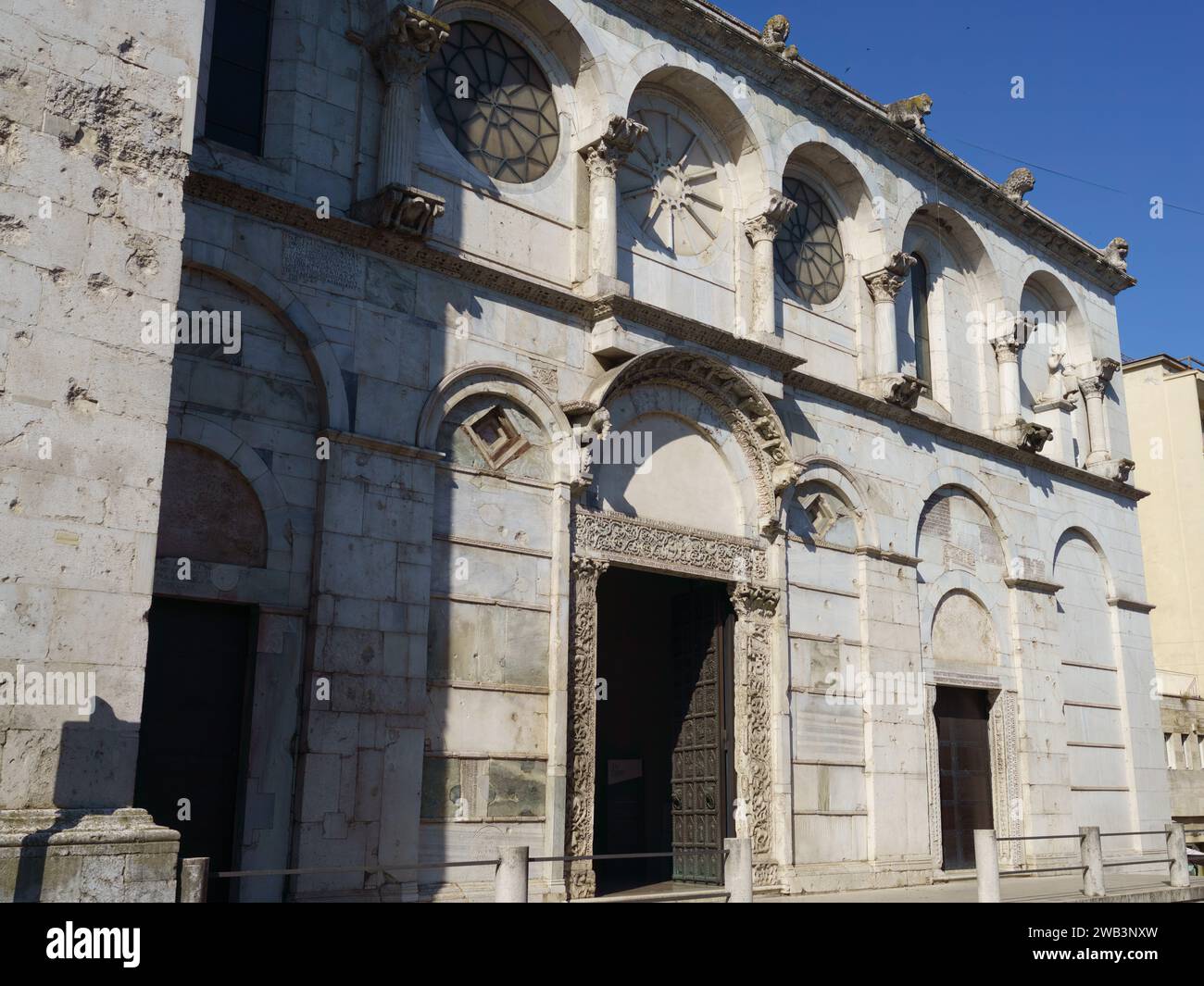 Exterior of the medieval cathedral of Benevento, Campania, Italy, known ...