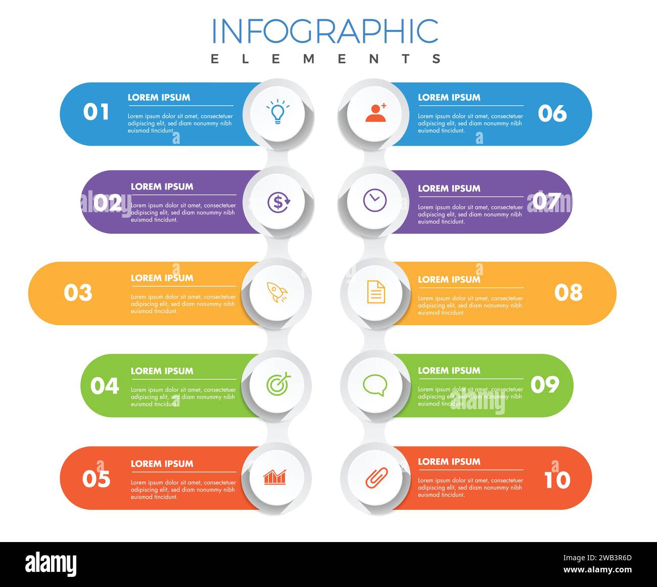 1 to 10 elements infographic Stock Vector Image & Art - Alamy