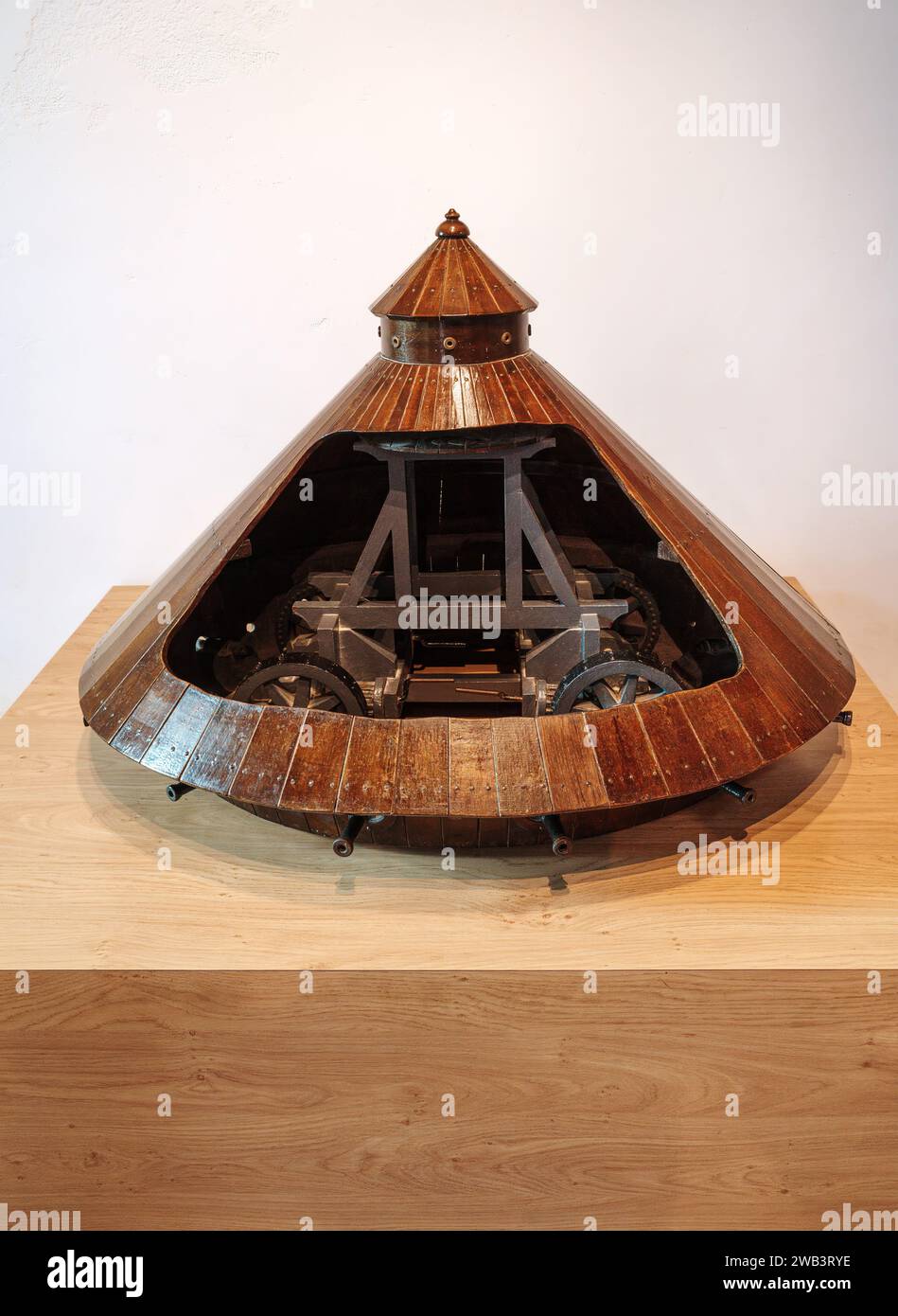 Amboise, France - August 12, 2023: Model of the tank, one of the ...