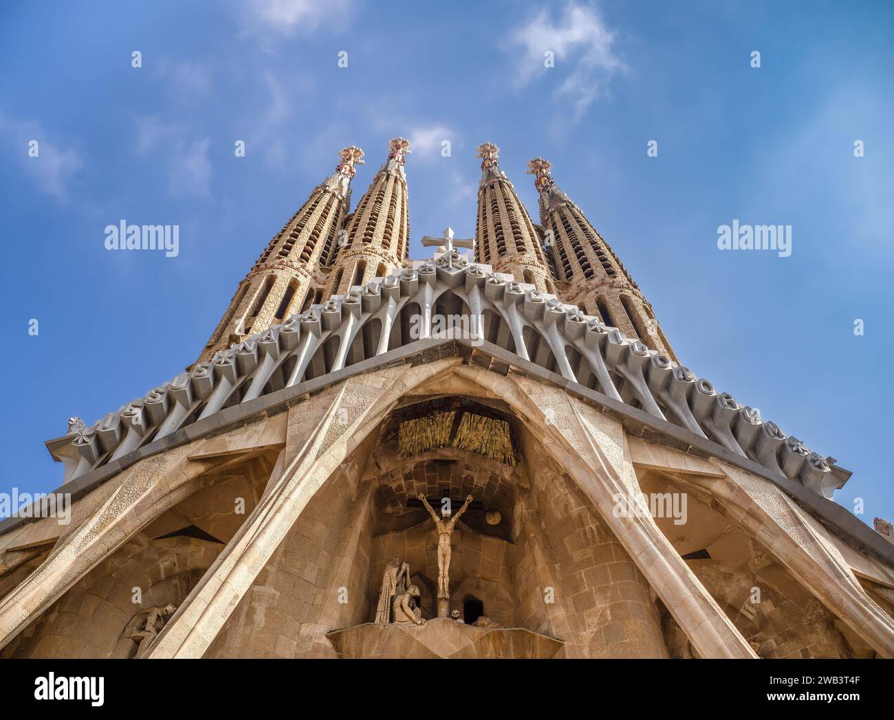 Barcelona, Spain - October 7, 2023: Close-up architectural detail of ...