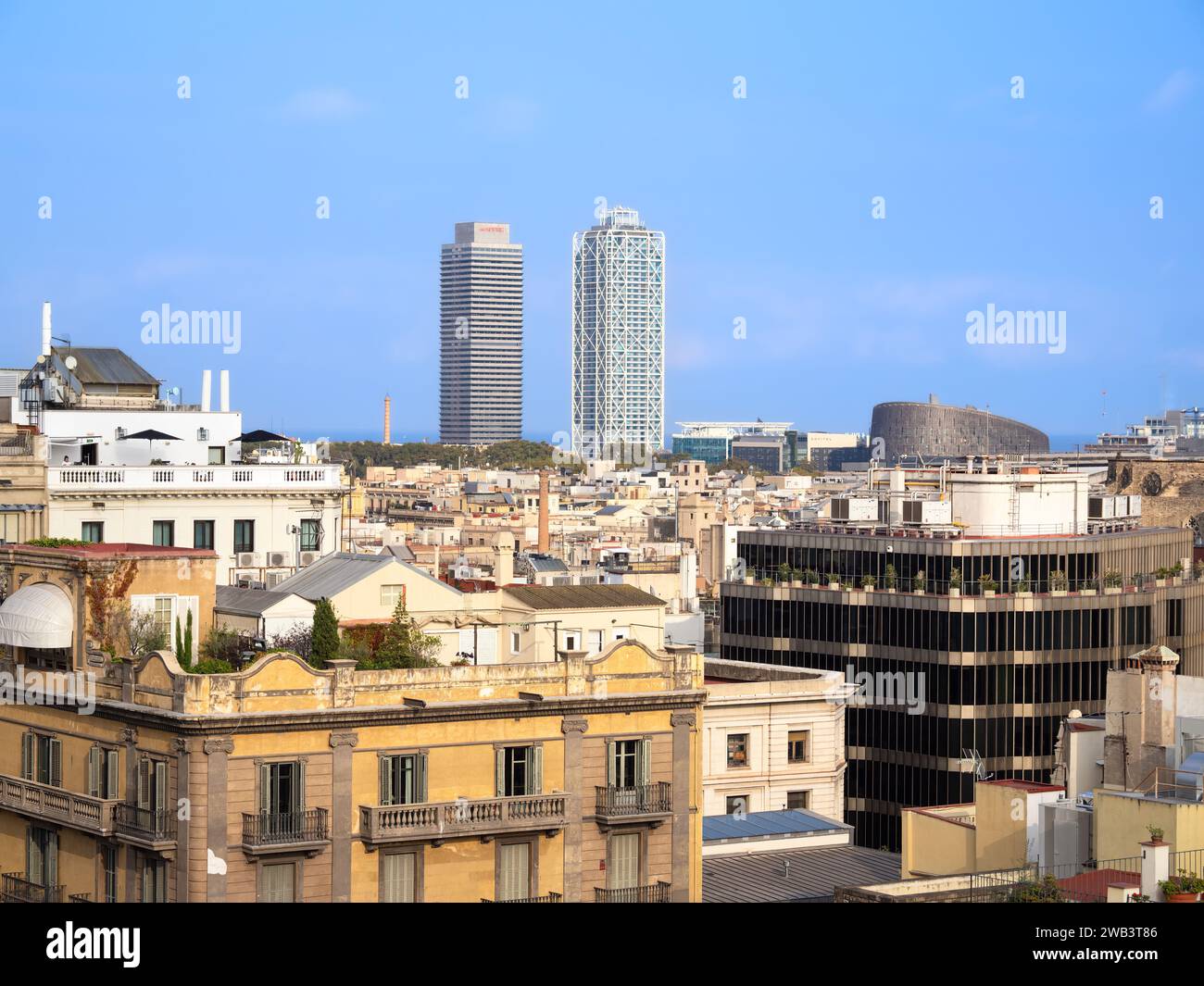 Barcelona, Spain - October 7, 2023: High-rise buildings of Mapfre ...