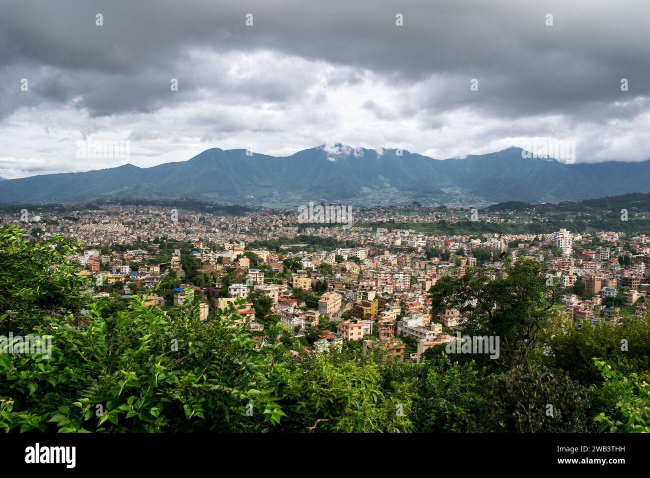 Cityscape of Kathmandu city in Nepal from the Swayambhunath temple ...